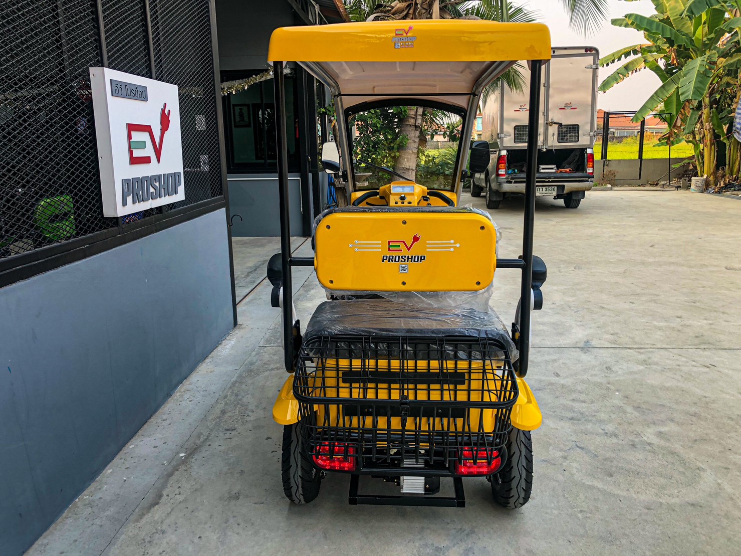 รถไฟฟ้า4ล้อ พร้อมหลังคา EV-04 ขนาด 4ที่นั่ง - อีวี โปรช็อป รถไฟฟ้า