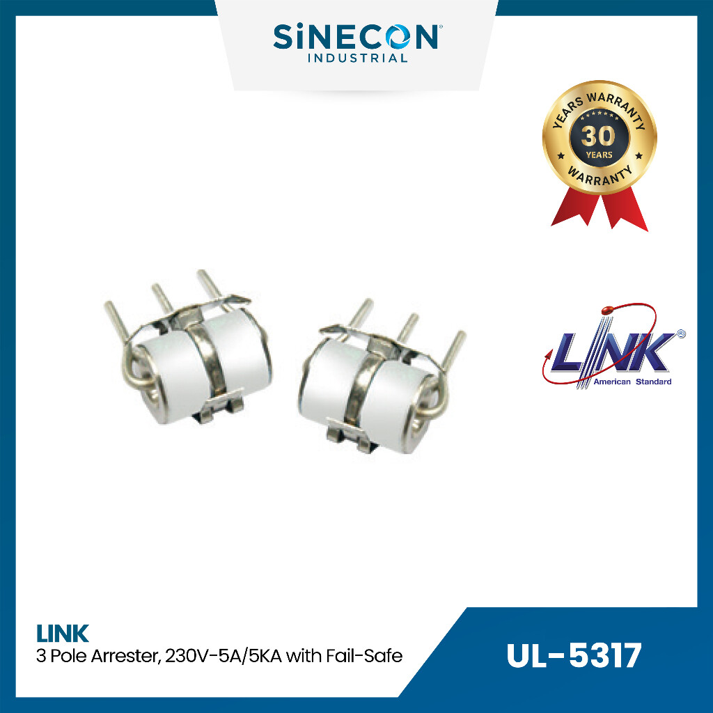 Link(ลิ้งค์) UL-5317 3 pole ARRESTER, 230V-5A/5KA with fail-safe (TOT ...
