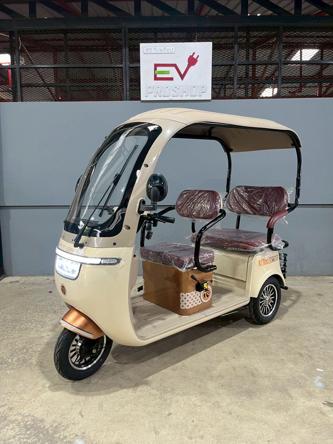 รถสามล้อไฟฟ้า 2 ตอนหลังคาคลุม รุ่น EV G6 - อีวี โปรช็อป รถไฟฟ้า