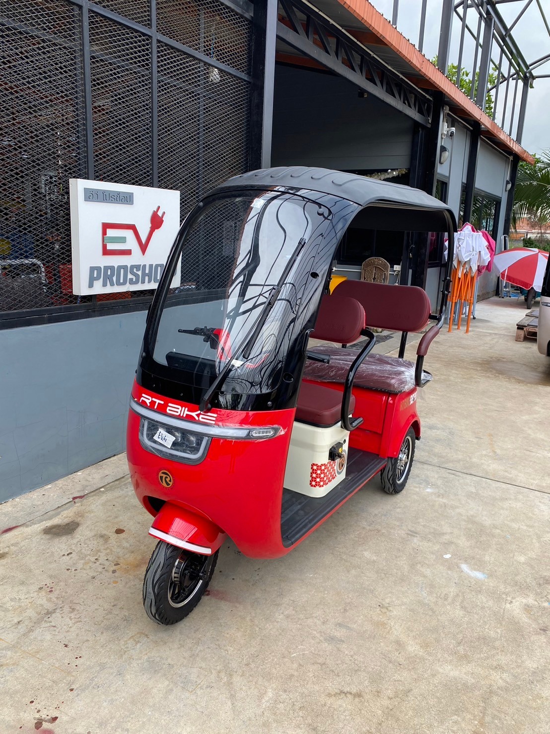 รถสามล้อไฟฟ้า 2 ตอนหลังคาคลุม รุ่น EV G6 - อีวี โปรช็อป รถไฟฟ้า