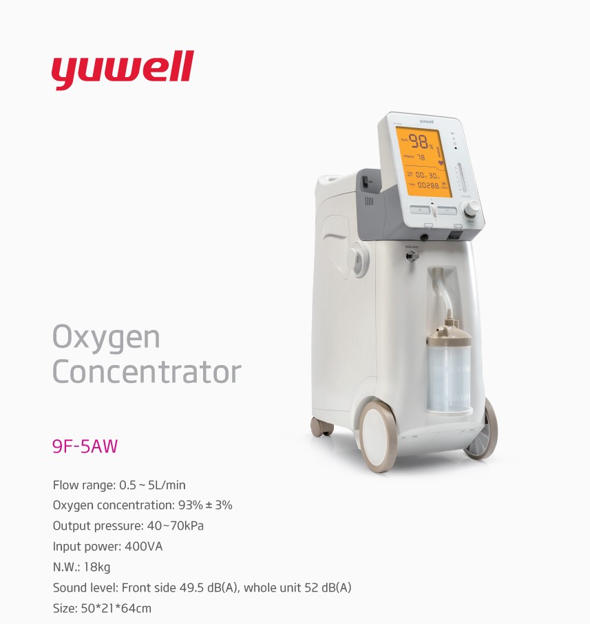เครื่องผลิตออกซิเจน 5 ลิตร ยี่ห้อ Yuwell รุ่น 9F-5AW ประกันศูนย์ไทย 3 ปี (ส่งด่วนฟรี) - Realmed ...