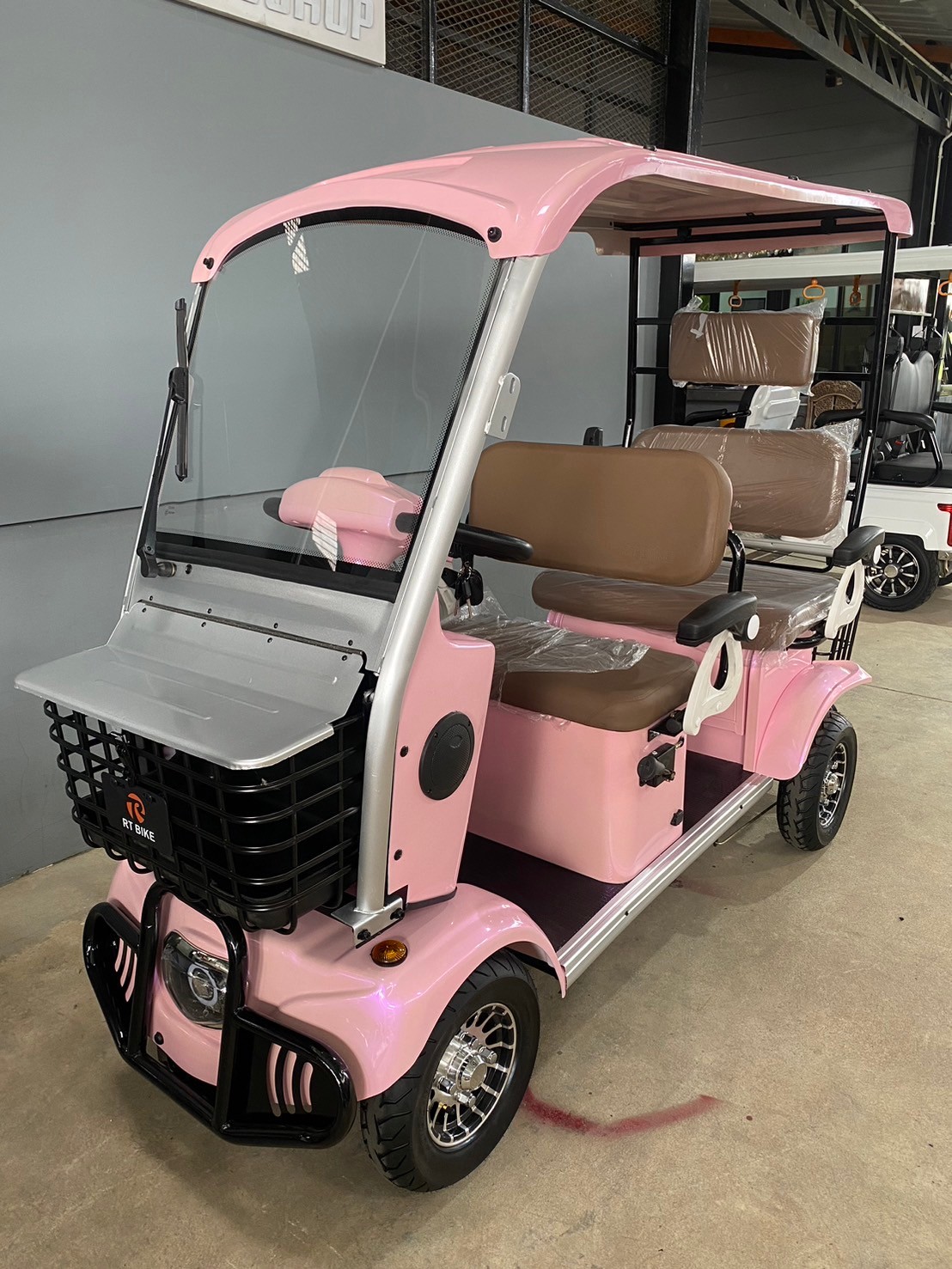 รถไฟฟ้า4ล้อ พร้อมหลังคา EV-04 ขนาด 4ที่นั่ง - อีวี โปรช็อป รถไฟฟ้า